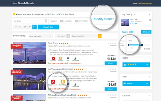 Features of B2C/B2B Hotel, Flight, Tour, Package Booking System